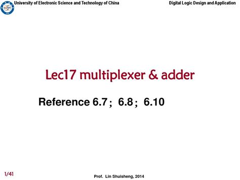 Lec Multiplexer Adder Word