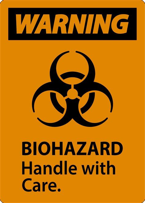 Biohazard Warning Label Biohazard Handle With Care 25732300 Vector Art