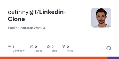 GitHub Cetinnyigit Linkedin Clone Patika BootStrap Work