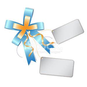 Blue Ribbon Bow And Label Stock Vector Royalty Free FreeImages