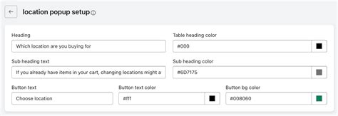 Location Popup Setup In Wholesale Hero B B Pricing App