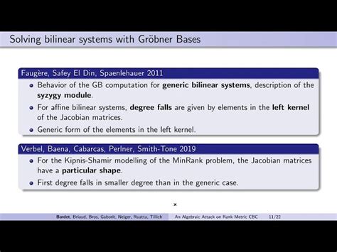 Free Video An Algebraic Attack On Rank Metric Code Based Cryptosystems
