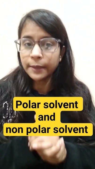 Diffrence Between Polar And Nonpolar Solvent Chemistry Shorts Youtube