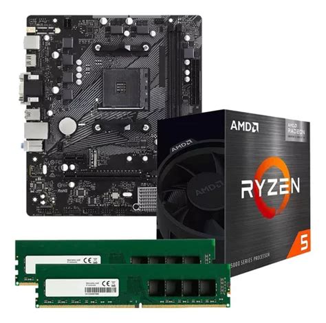 Combo Actualizacion Amd Ryzen 5 5600g A520m 16gb Ram Compufan