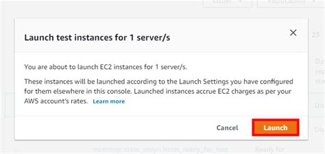 Starting A Test Application Migration Service