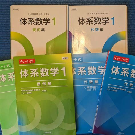 中高一貫校向け 数研出版 体系数学1 幾何編and代数編 教科書andチャート式問題集 By メルカリ