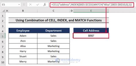How To Return Cell Address Of Match In Excel 3 Easy Ways