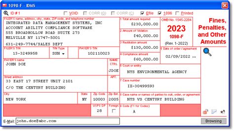 1098 F Software To Create Print E File IRS Form 1098 F