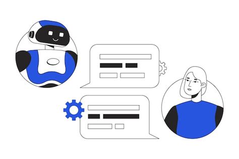 Premium Vector Conversational Ai Chatbot Duo Color Line Concept