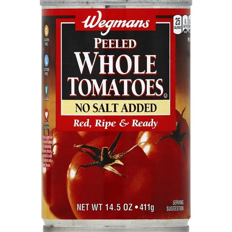 Wegmans Tomatoes No Salt Added Peeled Whole 14 5 Oz Delivery Or