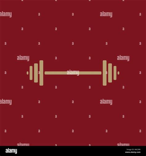 The Dumbbell Icon Bodybuilding Symbol Flat Stock Vector Image And Art