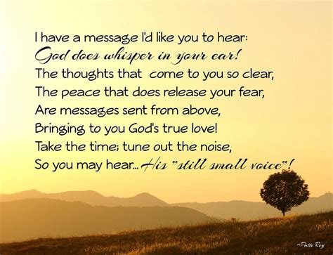God Whispers In Your Ear When God Gently Whispers His Words Are By