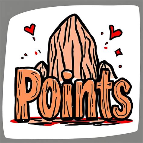 Rustic Of Text Points In Wood Like Font With Rough Textures And With