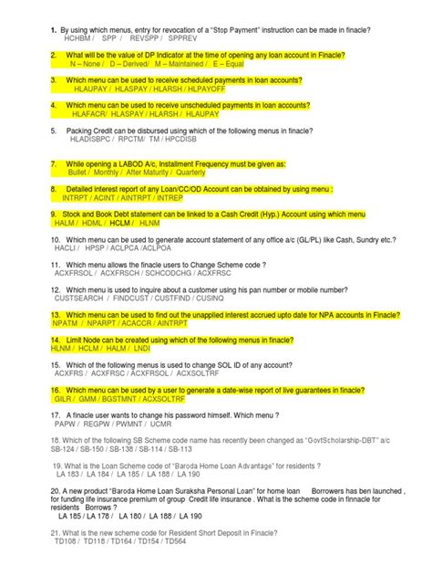 quiz finacle commands pdf personal finance money