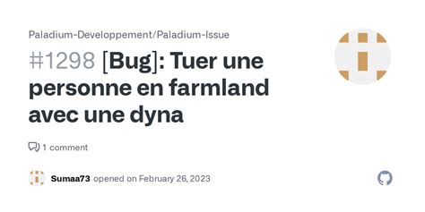 Bug Tuer Une Personne En Farmland Avec Une Dyna Issue 1298