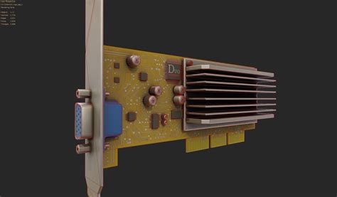 3d Model Retro Gpu Without Fan Video Card Computer Part Vr Ar Low Poly Cgtrader