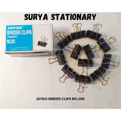 Jual Joyko Binder Clips No 200 Penjepit Kertas Joyko No 200 Binder