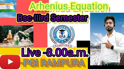 Bsc Iiird Semester Chapter 1 Chemical Kineticsarheiusequation Youtube
