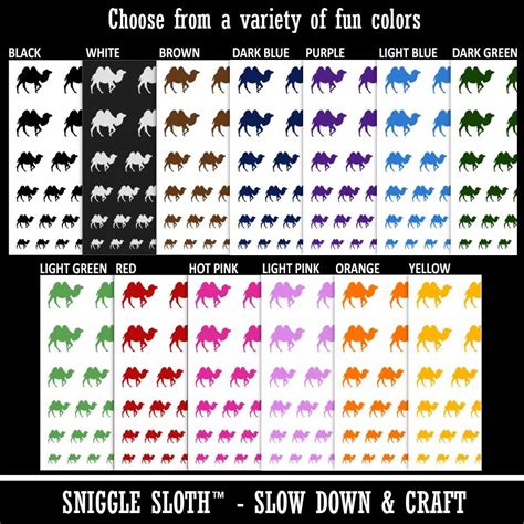 Camel Solid Temporary Tattoo Set Black Water Resistant Fake Body
