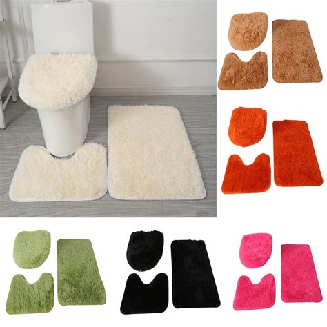 Rfugug 3 Pieces Bathroom Rugs Ultra Soft Non Slip Absorbent Plush