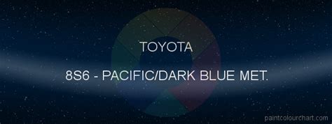 8S6 Pacific/dark Blue Met. for Toyota bodywork | PaintColourChart.com