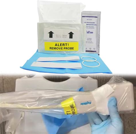 Ultrasound Probe Cover With Adhesive Transducer Disposable Clear Latex