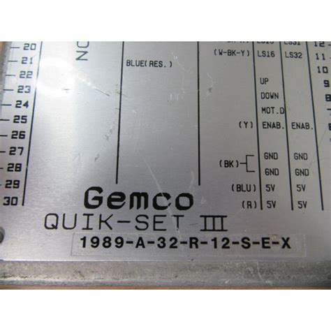 Gemco 1989 A 32 R 12 S E X Quik Set Iii Io Module Enclosure Only Mt