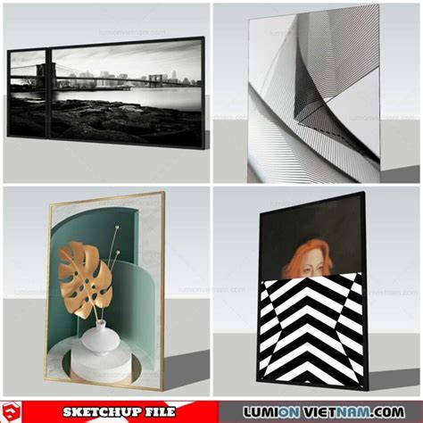 Picture Frame Sketchup Models By Nha Tay