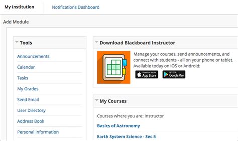 Blackboard Instructor Module