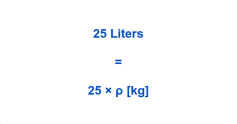 25 Liters in Kg | 25 Liters to Kilograms | How many Kg in 25 Liters?