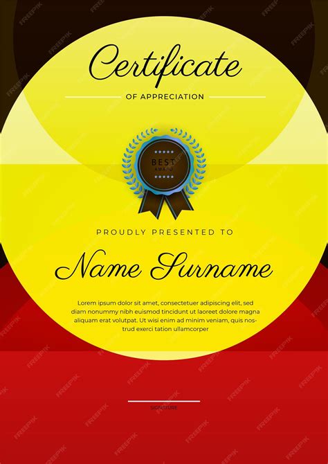 Modèle De Certificat De Diplôme Coloré Et élégant Moderne Modèle De
