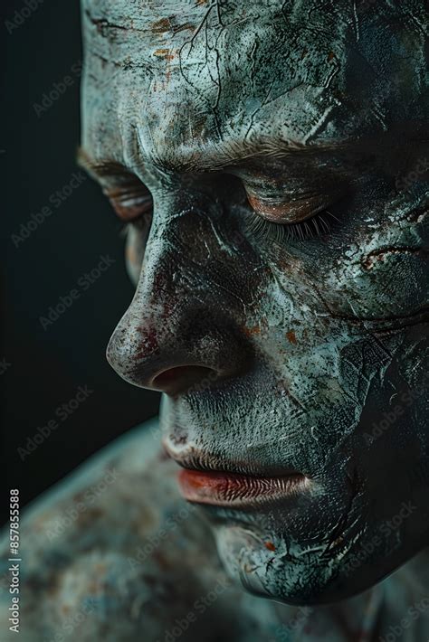 Distorted Face Contorted By Botulinum Toxin Poisoning In Moody