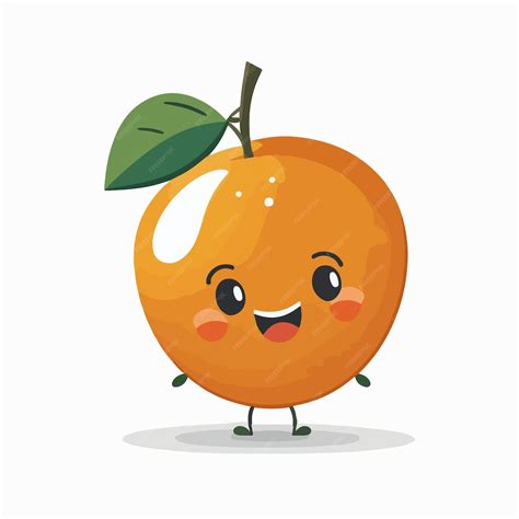 Premium Vector Vector Cute Mandarin Orange Cartoon Style