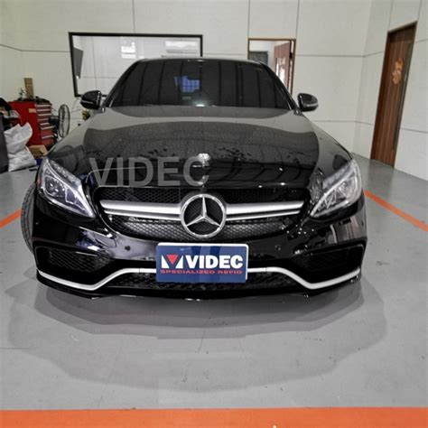 威德汽車 Benz W205 前期 C63 樣式 前保桿 後保桿 側裙 空力套件 大包 C300 C250 C43 Yahoo奇摩拍賣