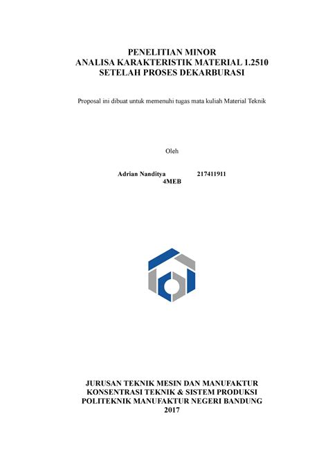 Paper Penelitian Minor Decarburization Penelitian Minor Analisa