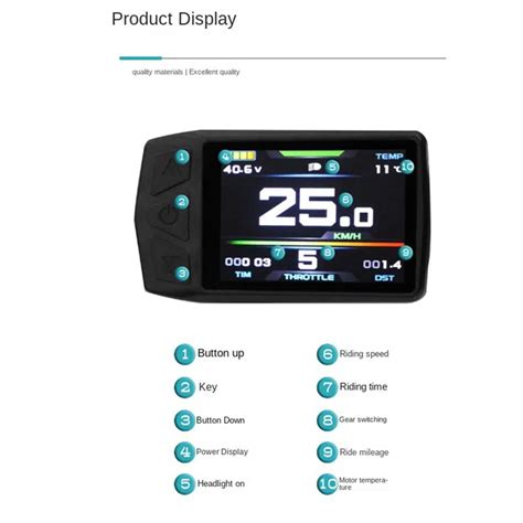 KT TF U Ebike Meter Electric Bike Intelligent Colorful Display Emotoer