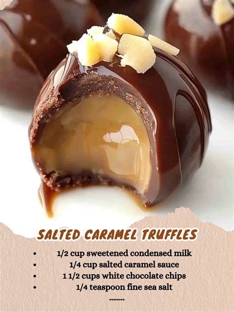 Easy Recipes Salted Caramel Truffles Ingredients 12 Facebook