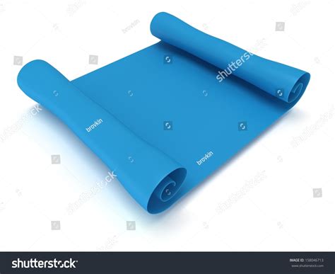 Blue Blank Scroll Paper Manuscript 3d Stock Illustration 158046713