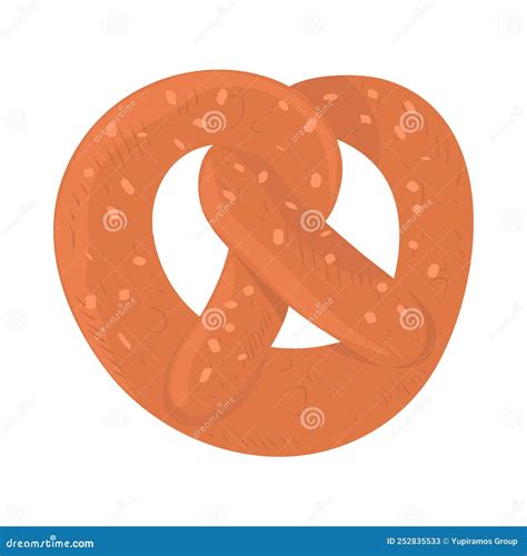 Icono Del Pan Pretzel Stock De Ilustración Ilustración De Sencillo