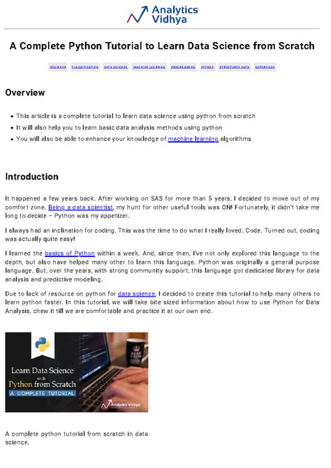 01 Complete Tutorial Learn Data Science Python Scratch 2 A Complete