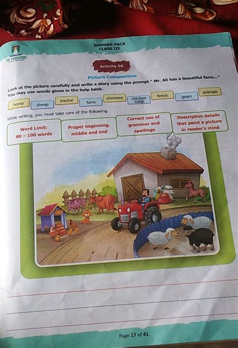Summer Pack Class Iii Activity B Picture Studyx