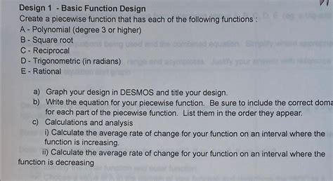 Solved Design 1 ﻿basic Function Designcreate A Piecewise