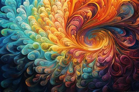 Abstract Swirling Colors Premium Ai Generated Image