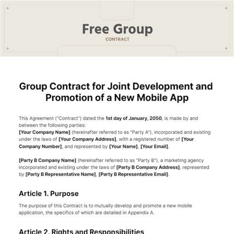 Group Contract Template Edit Online Download Example Template Net