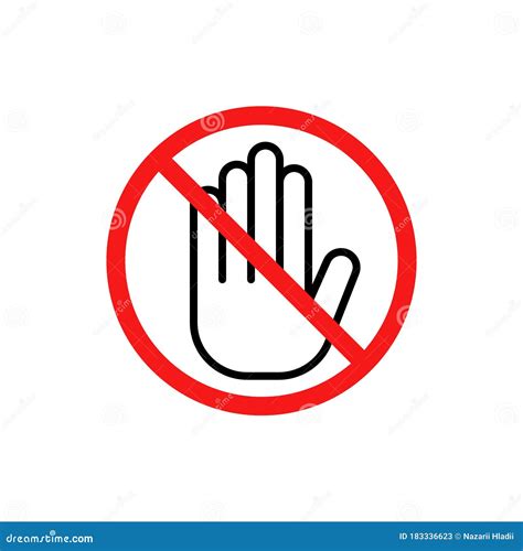 No Touch Icon Vector Illustration On Withe Background Isolated Stock