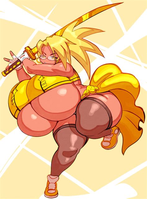 Rule 34 Angstrom Blonde Hair Glasses Hyper Ass Hyper Breasts Sword