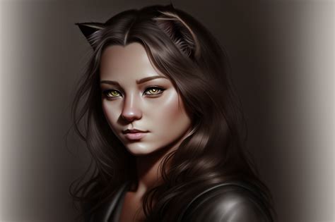 Download Ai Generated Cat Costume Woman Royalty Free Stock