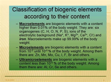 Biogenic Elementsppt About Biogenesity And Biogenetic Elements Ppt