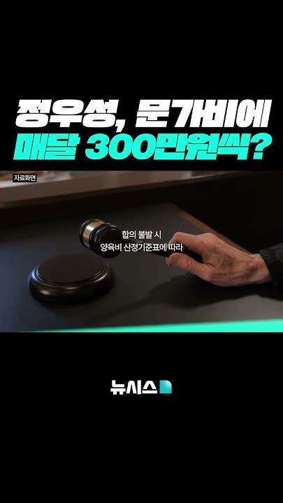 정우성 문가비에 지급할 양육비…최대 월 300만원💸 Shorts Youtube