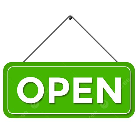 Diseño De Letrero Abierto Verde Para Tienda O Tienda PNG Señal